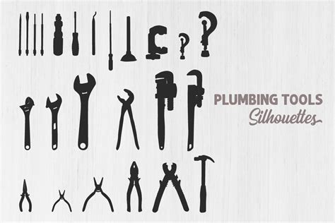 Plumbing Tools Silhouette Graphic By Design Lands Creative Fabrica