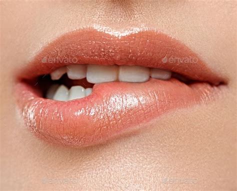 Woman Lips Mouth Biting Lip Mouth Photography Lips Lip Biting