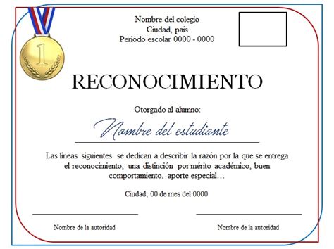 Ejemplos De Reconocimientos Formatos Para Reconocimientos Escolares