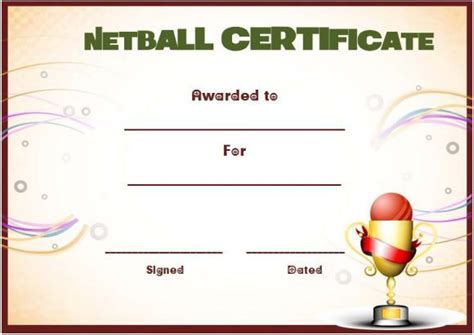 Unique Netball Certificate Templates Best Templates Ideas