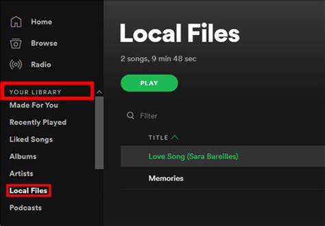 how to fix spotify local files not syncing showing playing