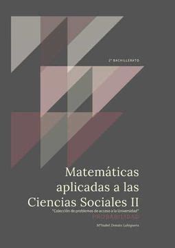 Libro Matematicas Aplicadas A Las Ciencias Sociales Ii De Maria