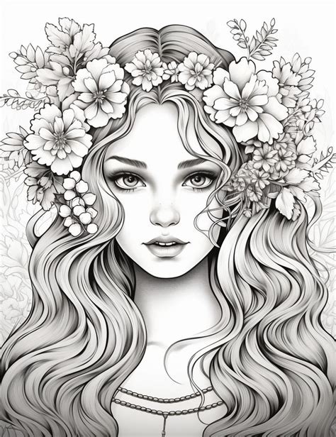 Kid Coloring Page Free Adult Coloring Pages Flower Coloring Pages