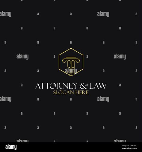 SA Monogram Initials Design For Legal Lawyer Attorney And Law Firm