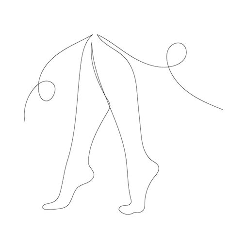 Premium Vector Female Legs Drawing By One Continuous Line Vector