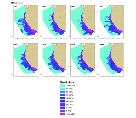 maps of annual and mean predicted species distributions for a fin download scientific