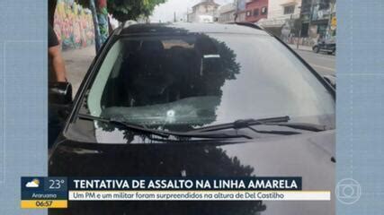 Vídeo Militares reagem a tentativa de assalto na Linha Amarela Bom