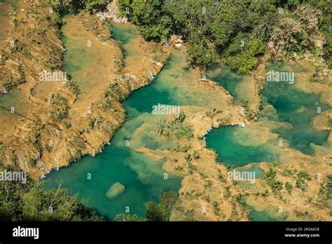 The Beautiful Turquoise Pools Of Semuc Champey Rio Cabohon Lanquin