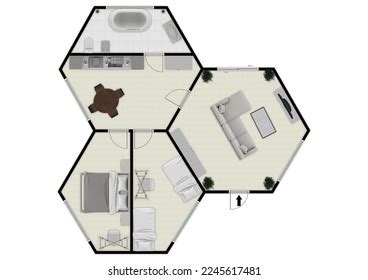 Unusual Floor Plan Wonderful Floorplans Unique Stock Illustration