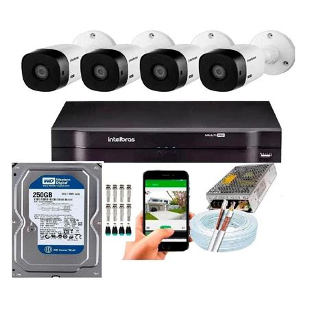 Kit 8 Cametas Intelbras 1120b 64 Dvr Pontofrio