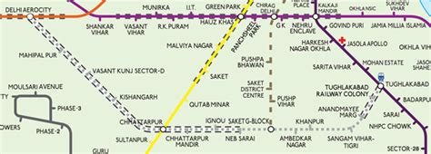 Delhi Metro Golden Line Silver Line Map Stations Construction Status