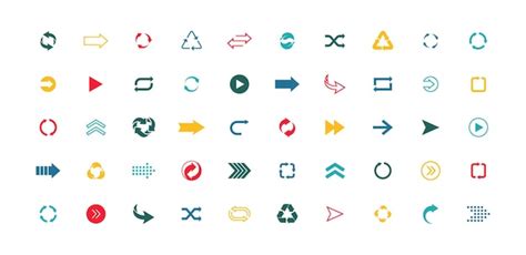 Conjunto De Iconos De Flecha Eps Vectoriales 10 Vector Premium