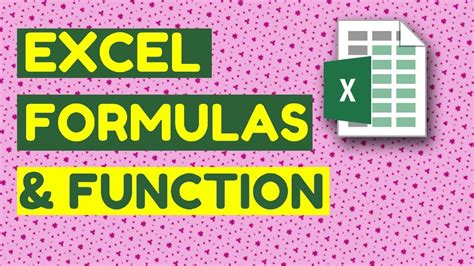 Basic Excel Formulas And Functions Microsoft Excel Tutorial For