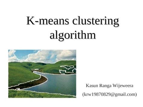 ppt k means clustering algorithm pdfslide