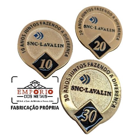 PIN EM RELEVO DOURADO 2634 Pins Tempo De Casa Personalizados
