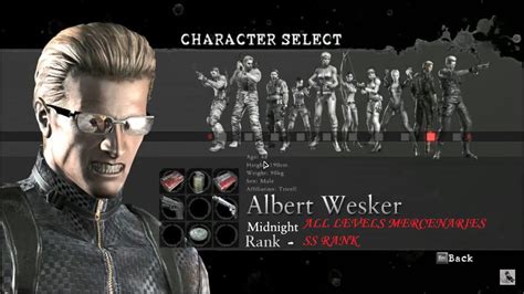RESIDENT EVIL 5 GOLD EDITION ALL MERCENARIES SOLO ALBERT WESKER