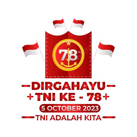 Greetings Card For Tni 2023 Anniversary With 78th Logo Vector Tni 78th