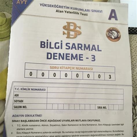 Bilgi Sarmal Ayt Deneme Cevap Anahtar Olna Varm Eodev