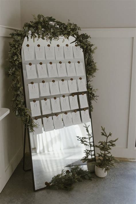 Winter Wedding Seating Chart With Wax Seals Seating Chart Wedding