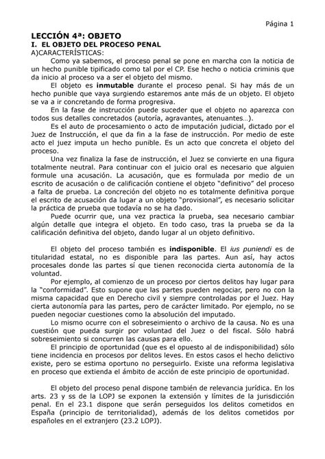 L4 Proce 3 Prof Patxi Página 1 LECCIÓN 4ª OBJETO I EL OBJETO DEL