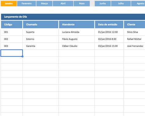 Como Usar Uma Planilha Para Controle De Servi Os Blog Luz