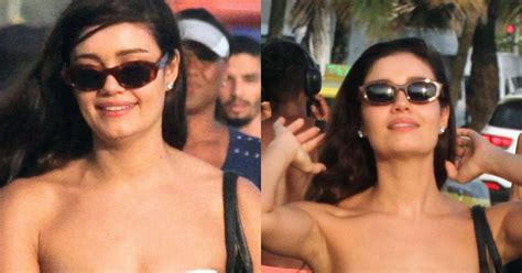 De Biqu Ni Sophie Charlotte Grava Cenas De Renascer Na Praia
