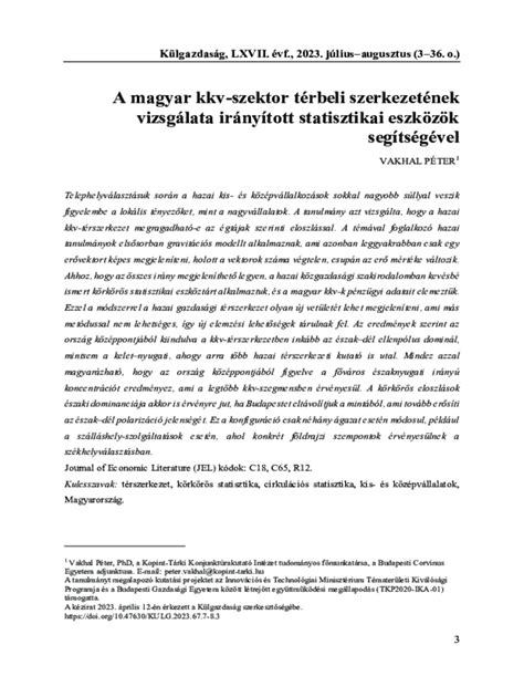 Fillable Online A Magyar Kkv Szektor Trbeli Szerkezetnek Fax Email
