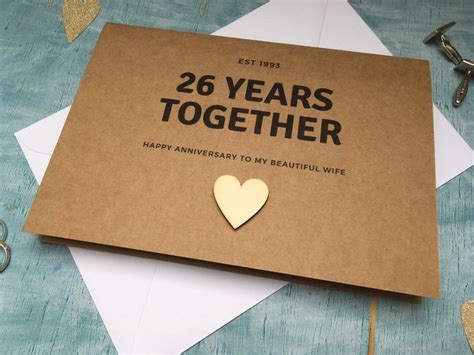 Personalised Custom Year Wedding Anniversary Card Parent Etsy