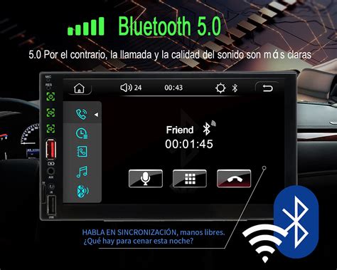 Double Din Car Stereo Compatible With Apple Carplay And Android Auto 7