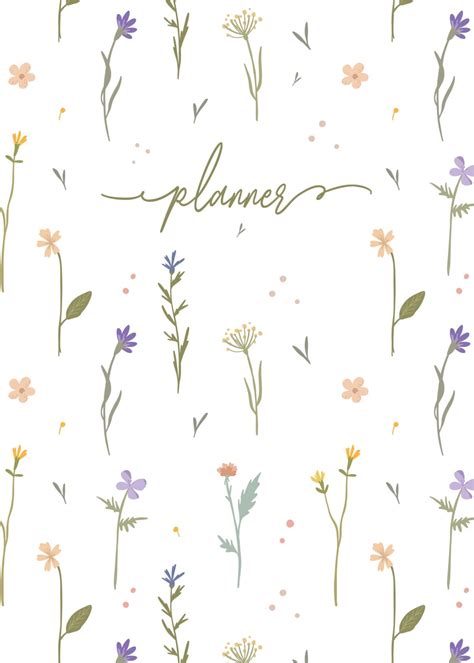 Planner Flores Delicadas Capa Fazendo A Nossa Festa