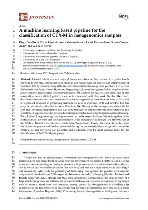 pdf 1 a machine learning based pipeline for the 2 classification of ctx m in metagenomics
