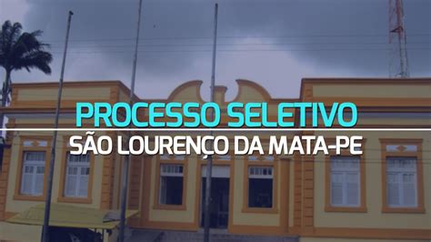 Prefeitura De S O Louren O Da Mata Pe Abre Sele O Para Agente De Sa De
