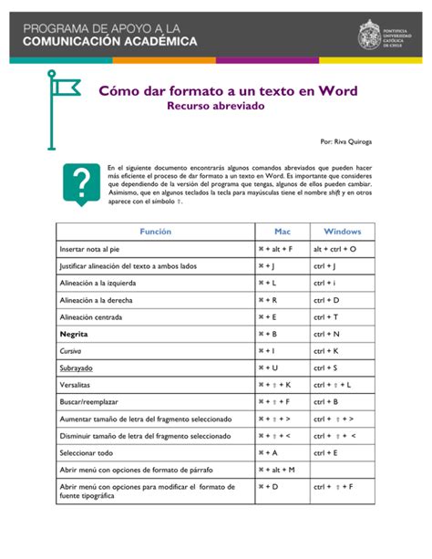 Cómo dar formato a un texto en Word