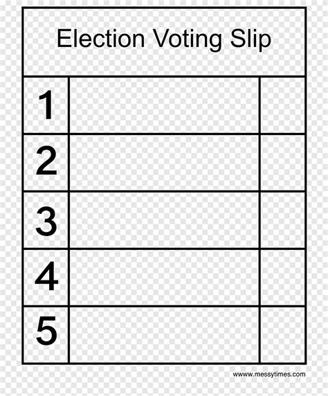 Voting Ballot Template Free