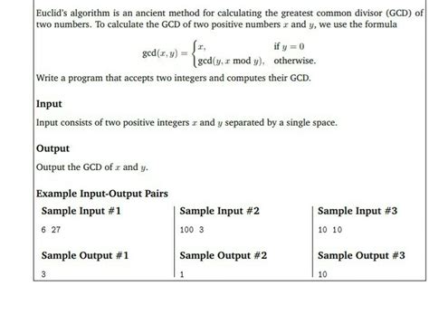 solved euclid s algorithm is an ancient method for