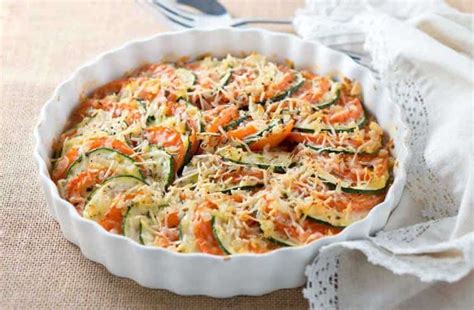 Gratin de courgettes tomates et parmesan plat à moins de 5 euros