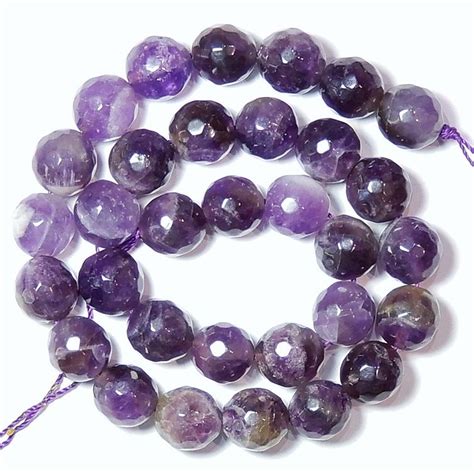 1 Strang echte natürliche Amethyst Perlen 11 mm facettiert Kaufen auf