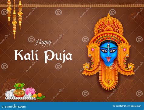 Goddess Kali Maa On Diwali Kali Pooja Background Of India Festival