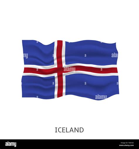 Bandera de Islandia Ondeando la bandera islandesa ilustración
