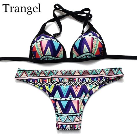 Aliexpress Buy Trangel Women Bikini Set Summer Swimsuit Push Up