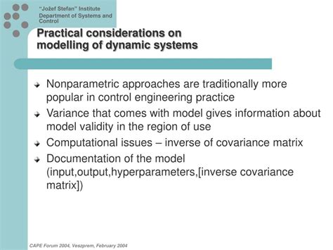 ppt modelling and control of nonlinear dynamic systems with gaussian process models powerpoint