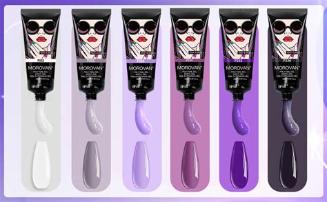 Morovan Poly Gel Nail Kit Poly Extension Nail Gel All In One Kit With