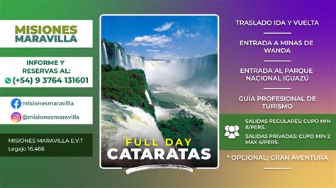 Misiones Maravilla EVT propone una excursión de día completo para