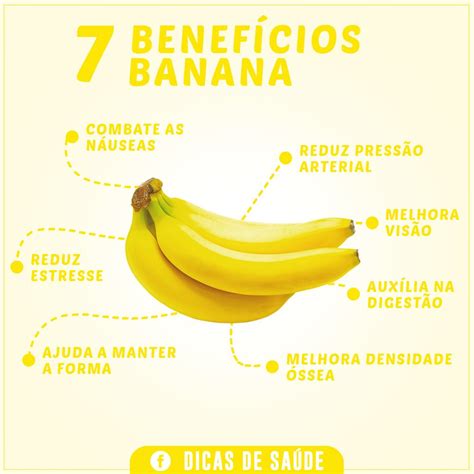 Os 7 Benefícios da Banana Para Saúde Benefícios da banana Dicas de