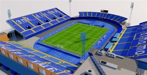 3D Model Stadion Maksimir Zagreb Croatia VR AR Low Poly CGTrader