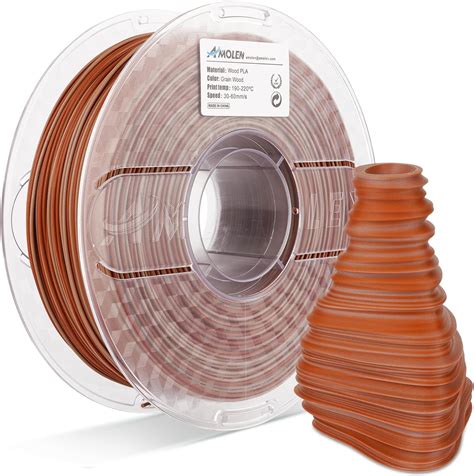 AMOLEN Grain Wood PLA Filament 1 75mm 3D Printer Wood Filament Add