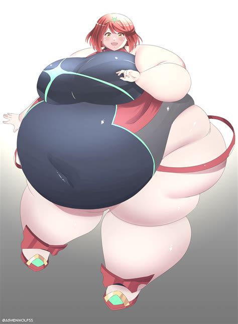 Rule 34 Ashenwolf55 Bbw Belly Overhang Big Belly Big Breasts Big Female Blush Chubby Chubby