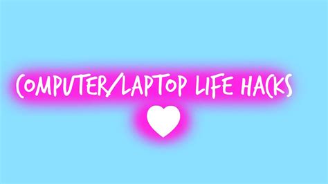computer laptop life hacks youtube