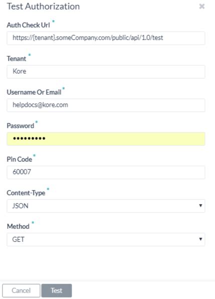 Setting Up Authorization Using Basic Auth Kore Ai Documentation V9 1