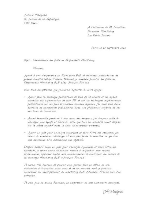 Exemple De Lettre De Motivation Manuscrite The Best Porn Website